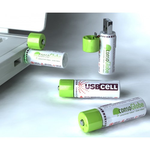 Zomm sur les piles rechargeables USB Cell
