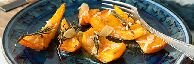 Courge rôtie : trois variantes de recettes au miel, au thym, aux épices